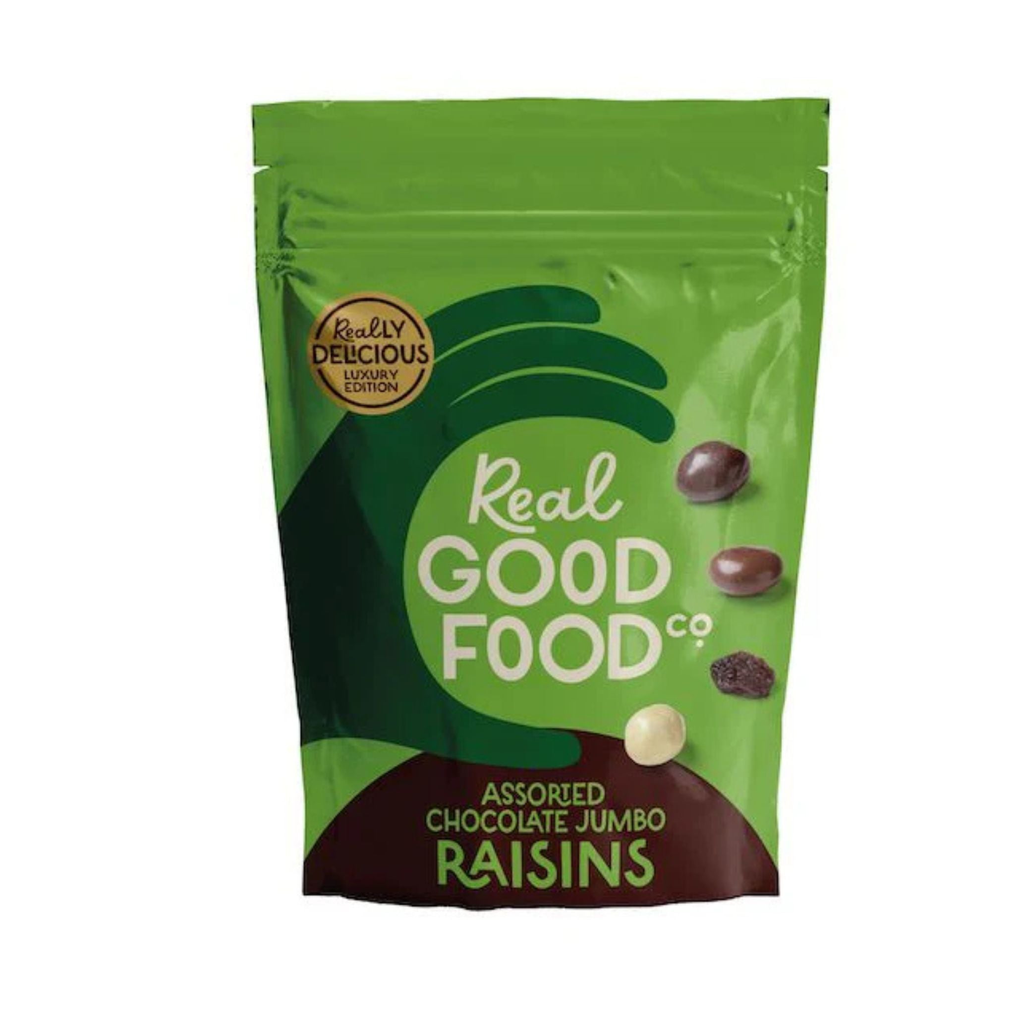 Real Good Food Co Milk Chocolate Raisins 150g – Grape & Bean